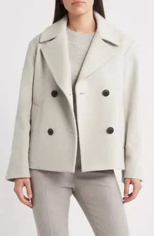 Fleurette Jane Wool Pea Coat - Fawn