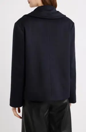 Fleurette Jane Wool Pea Coat - Navy