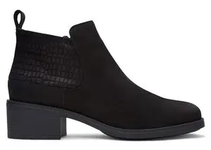 Clarks Memi Zip Leather Boots - Black Interest