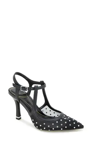 KENNETH COLE Romi Slingback Pump - Black Stud Mesh