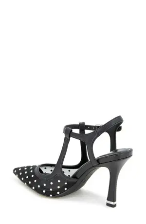 KENNETH COLE Romi Slingback Pump - Black Stud Mesh