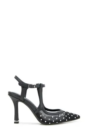 KENNETH COLE Romi Slingback Pump - Black Stud Mesh