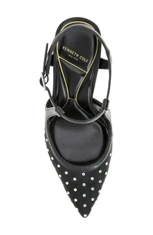 KENNETH COLE Romi Slingback Pump - Black Stud Mesh