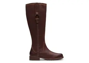 Clarks Aspra Hi Leather Boots - British Tan