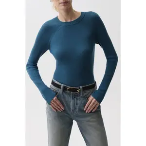 PISTOLA Juno Rib Merino Wool-blend Top - Deep Teal