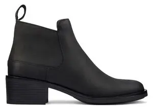 Clarks Memi Zip Leather Boots - Black