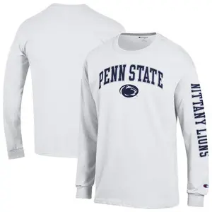 Champion Penn State Nittany Lions Arch Over Logo 2-hit Long Sleeve T-shirt - White
