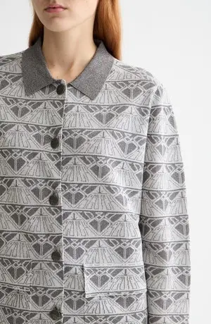 Scotch & Soda Logo Jacquard Sweater Jacket