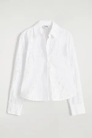 Cos Cropped Broderie Anglaise Shirt