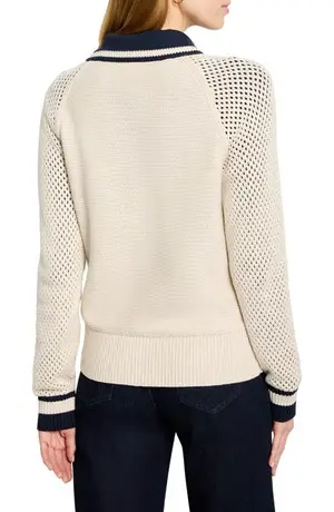 NIC+ZOE Open Stitch Zip-up Cardigan