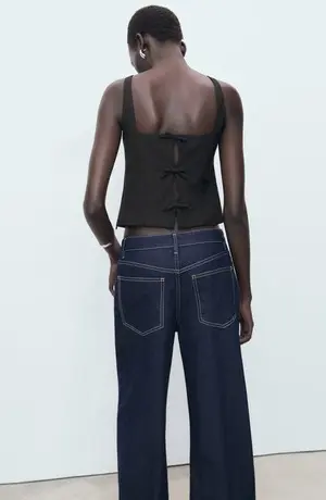 Mango Bow Back Crop Camisole