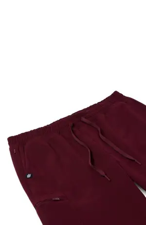 JAANUU Osmo 8-pocket Classic Scrub Jogger - Burgundy