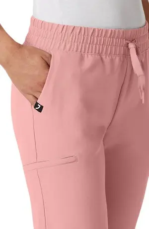 JAANUU Jace 7-pocket Skinny Scrub Jogger - Mauve