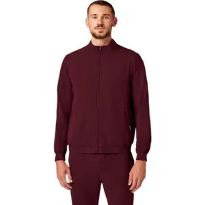 JAANUU Wolfe Classic Scrub Jacket - Burgundy