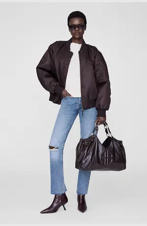 ANINE BING ANINE BING Leon Bomber Jacket Deep Brown