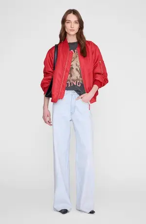 ANINE BING Leon Bomber Jacket - Tango Red