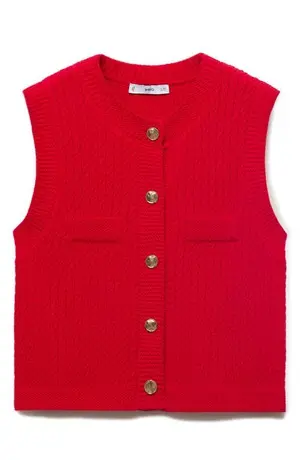Mango Chunky Cable Stitch Sweater Vest