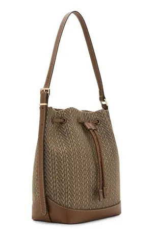 Mango Logo Jacquard Bucket Bag