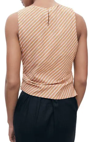 Mango Asymmetric Stripe Sleeveless Top