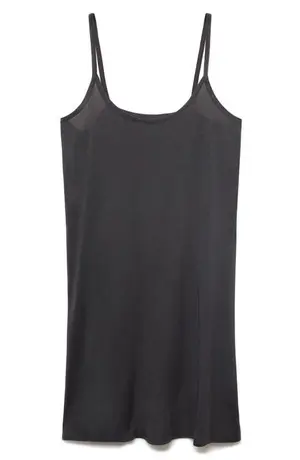 Mango Micromodal Nightgown - Charcoal