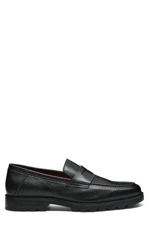 Santoni Penny Loafer - Black