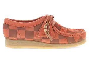 Clarks Wallabee Check Suede - Orange