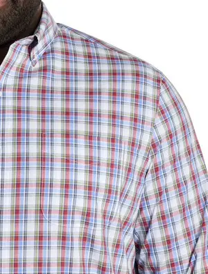 OAK HILL BY DXL Big & Tall Medium Plaid Performance Sport Shirt - Multi