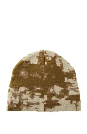 COTTON ON Printed Beanie - Charcoal Brown Grey Marle