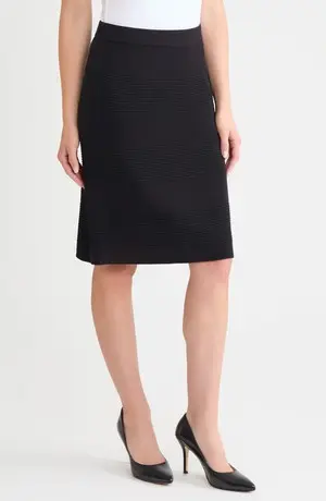 Misook Ottoman Stitch Pencil Skirt
