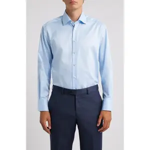 1863 BY ETERNA Luxury Modern Fit Non-iron Dress Shirt - Sky