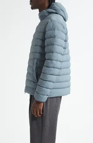 Herno Stretch Nylon Packable Hooded Jacket - Peacock Blue