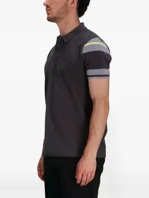 BOSS Striped-detail Polo Shirt - Grey