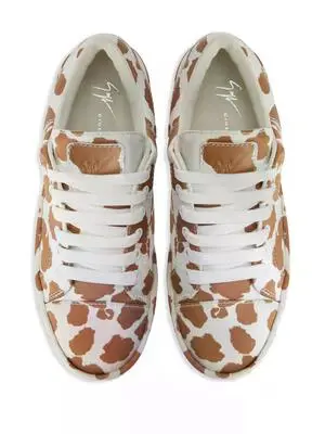 GIUSEPPE ZANOTTI Gz City Cow-print Sneakers - Brown