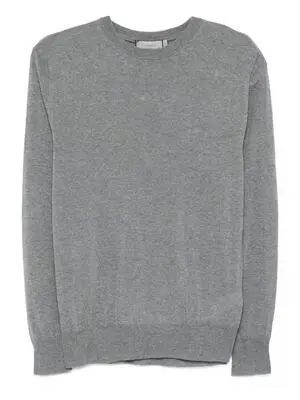 Canali Round Neck Long Sleeve Wool T-shirt - Grey