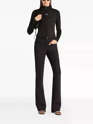 COURREGES Cropped Zip-up Jacket - Black