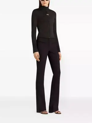 COURREGES Cropped Zip-up Jacket - Black