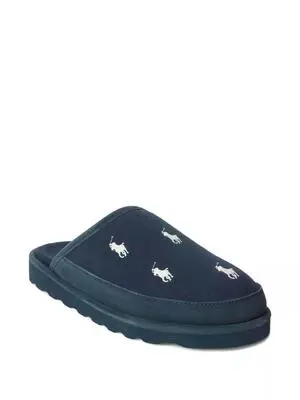 Polo Ralph Lauren Embroidered Cotton Slippers