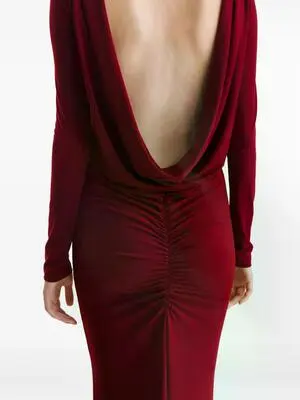2310 STUDIO Cowl-back Maxi Dress - Red