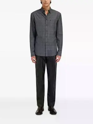 FERRAGAMO Checked Embroidered Shirt