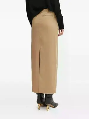 Bardot Front-slit Midi Skirt
