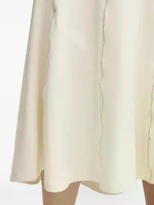Desigual Stitching Sleeveless Midi Dress - White