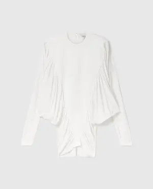 Stella McCartney Pleated Long-sleeve Mini Dress