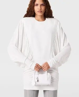 Stella McCartney Pleated Long-sleeve Mini Dress
