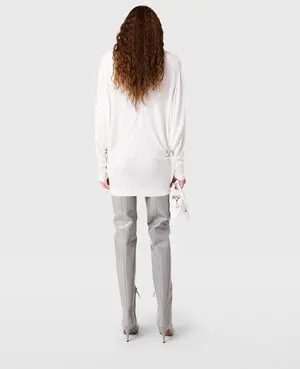 Stella McCartney Pleated Long-sleeve Mini Dress