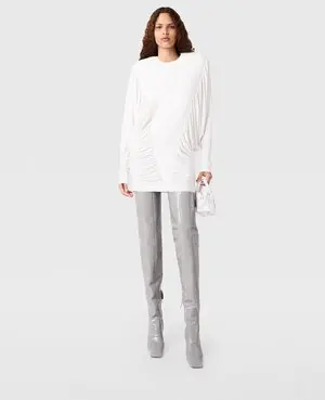 Stella McCartney Pleated Long-sleeve Mini Dress