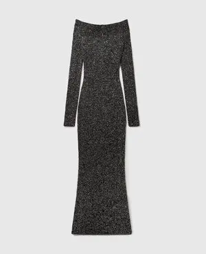 Stella McCartney Sequin Off-shoulder Gown - Black