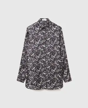 Stella McCartney Lace Print Oversized Shirt