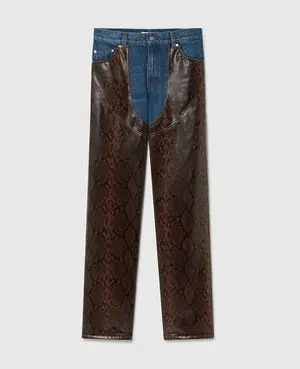 Stella McCartney Snake Panel Denim Chaps Jeans