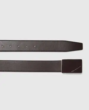 Stella McCartney Reversible Snake Double-faced Belt - Espresso