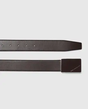 Stella McCartney Reversible Snake Double-faced Belt - Espresso